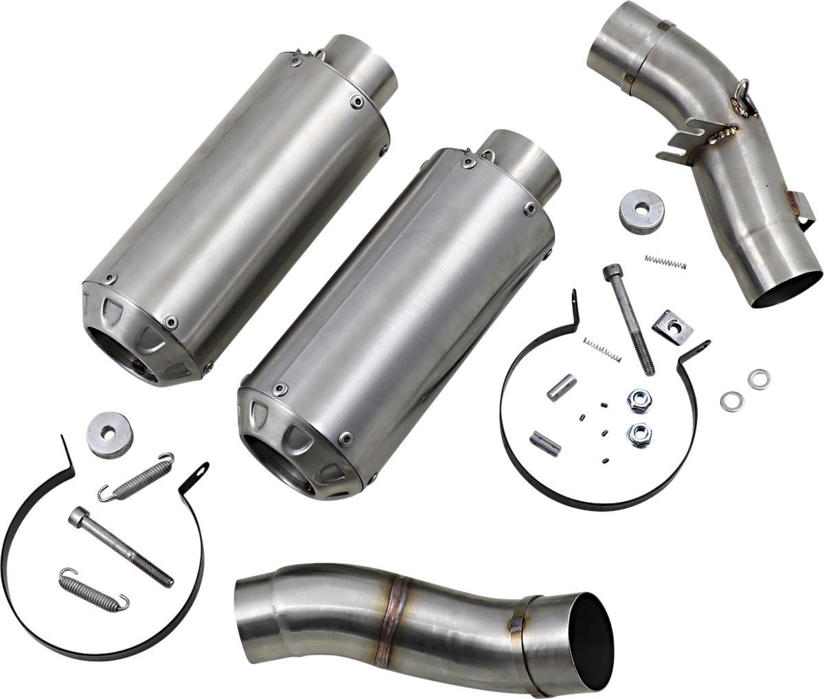 Dual Stainless Steel MGP Growler Slip On Exhaust - Pipe City